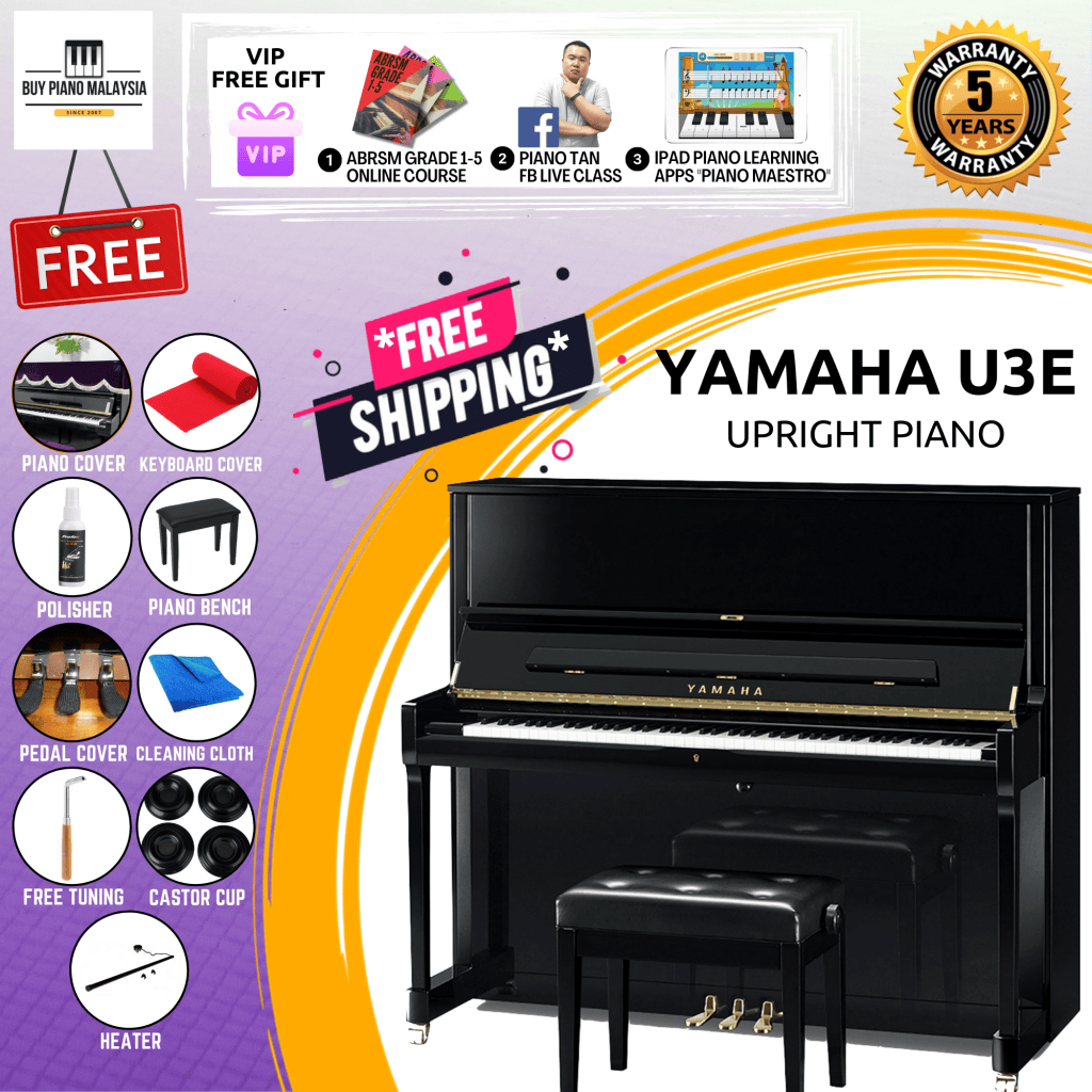 YAMAHA U3E UPRIGHT PIANO - pianocity.my
